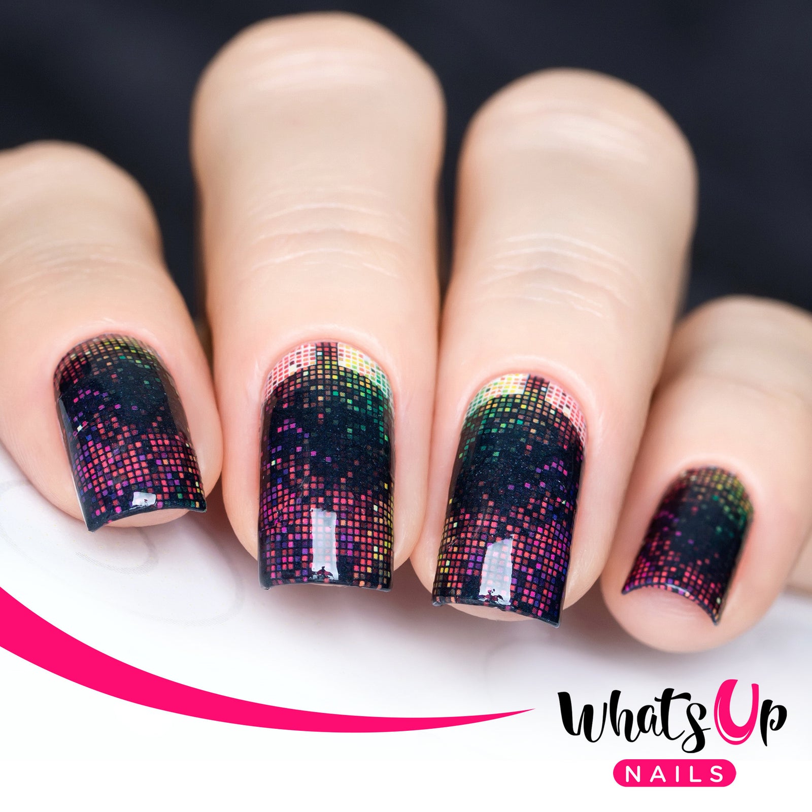 Whats Up Nails P028 Pixelated Fun