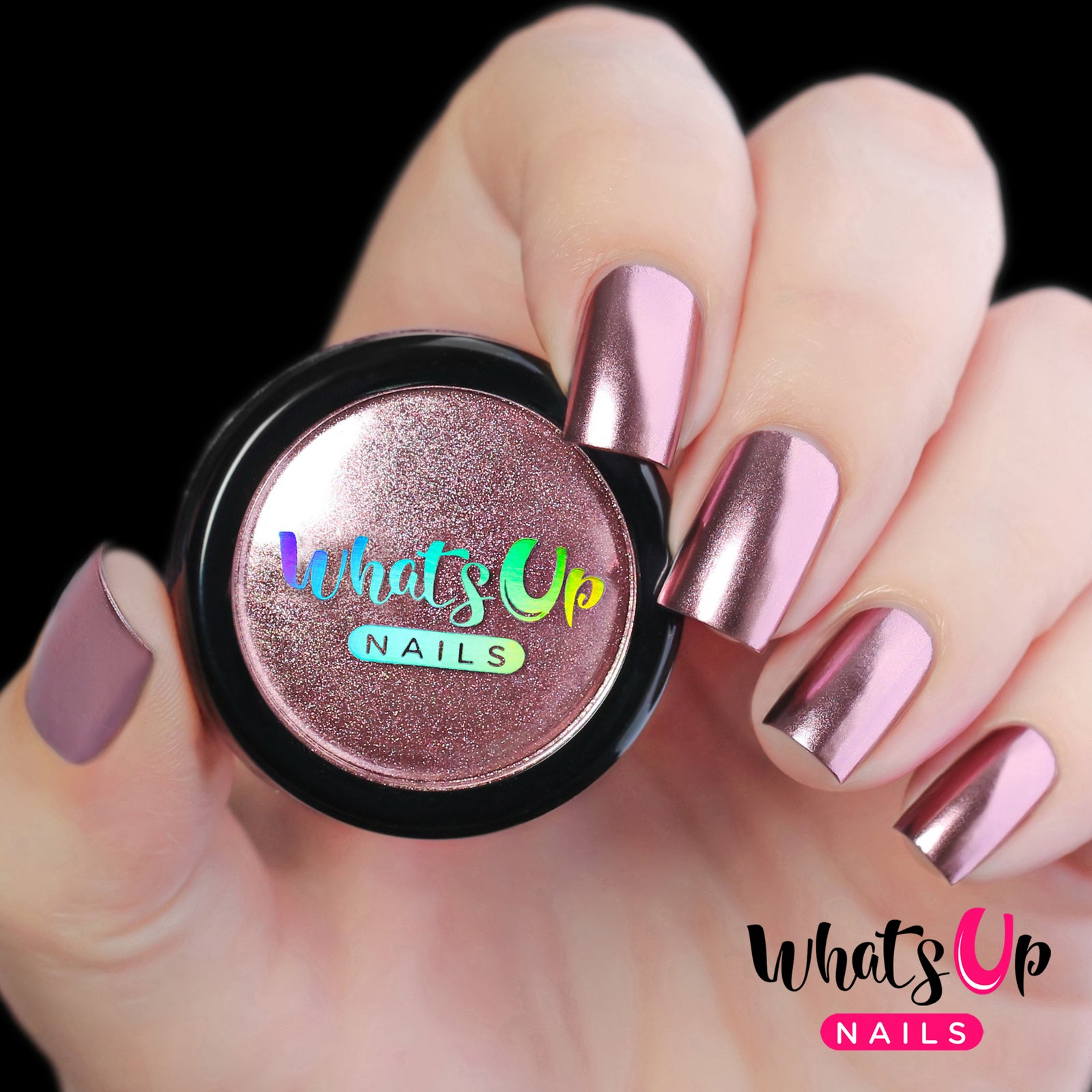 Whats Up Nails - Rose Chrome Powder